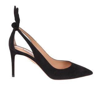 Aquazzura Femme, Chaussures, Noir, Taille: 36 EU Bow Tie Pump 85