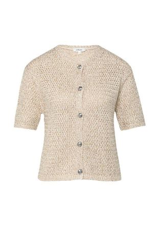 s.Oliver Cardigan Strickjacke Kurzarm-Rundhalscardigan mit gl&auml;nzenden Pailletten