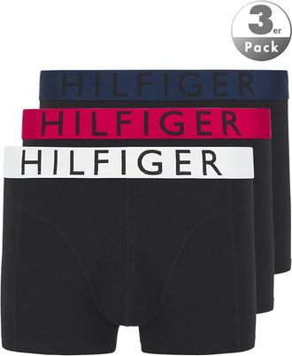 Tommy Hilfiger Herren Trunks schwarz Baumwolle unifarben
