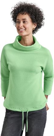 Street One Damen A322370 Schalkragen Strukturshirt,Mehrfarbig, 44