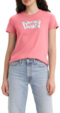 Levi's Damen The Perfect Tee Graphic TEES, Tropical Flower Tameless Rose, XXS