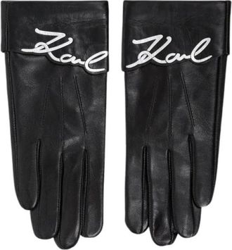 Karl Lagerfeld K/Signature Lederhandschuhe - - Accessories - unisex - Schwarzk - L