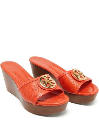 Tory Burch Selma Wedge-Sandalen - Orange