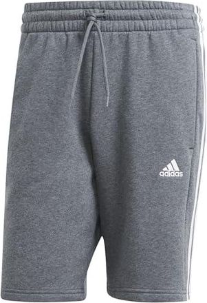adidas Adidas Essentials Short en Polaire 3 Bandes pour Homme, Gris foncé, 5XL Taille Tall