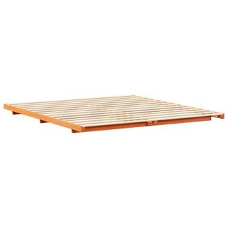 vidaXL Cadre de lit surélevé Marron cire 200 x 210 cm Vidaxl