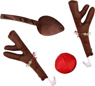 Amosfun Elchgeweih F&uuml;r Auto Geweih Deko Weihnachtsdeko Stoffornament Auto-dekoration Festliches Zubeh&ouml;r Leicht Zu Montieren Ohne Werkzeug Hingucker F&uuml;r Stra&szlig;e