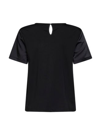 Max Mara Womens Crewneck T-Shirt Wkdgilbert Black Satin Polyester Sweater