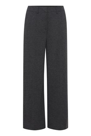 Ichi IHKATE SUS Office Wide PA Damen Hose Stoffhose mit Stretch gerader Schnitt, Gr&ouml;&szlig;e:XL, Farbe:Dark Grey Melange (200319)