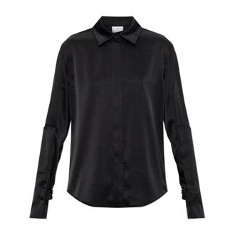 Courr&egrave;ges Satinhemd - - Blouses & Shirts - Damen - Schwarzk - S