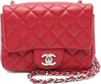 Chanel Mini Matelassé Schultertasche - Rot