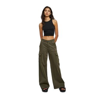 Urban Classics Cargo-Hose f&uuml;r Damen (Oliv)