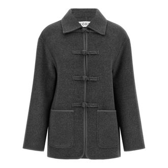 R&oacute;he Mandarin Double-Faced Wool Jacket - - Jackets - Damen - Grau - XS