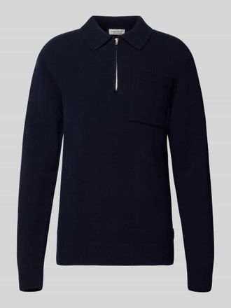 Casual Friday Strickpullover aus Woll-Mix mit Polokragen Modell FELIPO