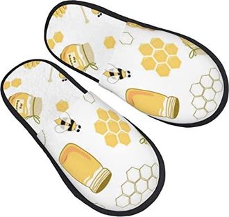 Generic Pantoufle Maison Abeille Mignonne Jaune Blanche Chaudes Pantoufles Confortable Hiver Pantoufles Antid&eacute;rapantes Hiver Chaussures Chaudes Pour Maison Vo