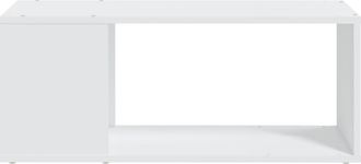 Generic Offene B&uuml;cherregale, Freistehend, Platzsparendes Aufbewahrungsregal aus Holzwerkstoff f&uuml;r B&uuml;cher, Dekoration und Medien (Wei&szlig;)