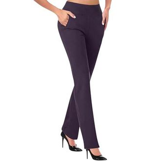 Generic Pantalon de yoga pour femme, pantalon dentra&icirc;nement, legging de sport taille haute, pantalon de yoga pour femme, lilas, XL