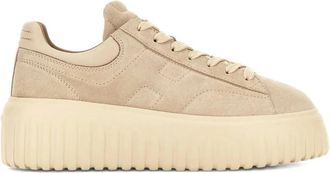 Hogan Femme, Chaussures, Beige, Taille: 40 EU H Stripes Platform Baskets