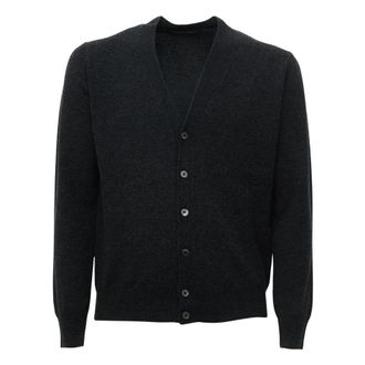 FILIPPO DE LAURENTIIS Rippstrick-Cardigan mit Knopfleiste - - Knitwear - Herren - Grau - XL
