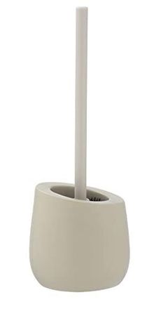 WENKO Brosse WC Badi Beige céramique Porte-Brosse WC avec soies en Silicone et Brosse pour rebords Beige