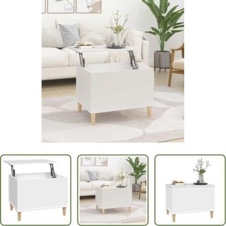 vidaXL vidaXL H&ouml;henverstellbar - Couchtisch Wei&szlig; 60x44,5x45 cm Holzwerkstoff