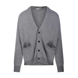 A Paper Kid Homme, Pulls, Gris, Taille: 2XL Gilet Cardigan Crois&eacute; en Tricot C&ocirc;tel&eacute;