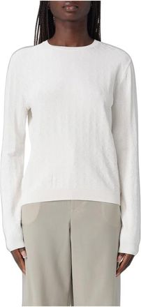 A|X Armani Exchange Pull en jacquard avec logo diamant - Femme - Pulls - Beige - Taille: 38 FR