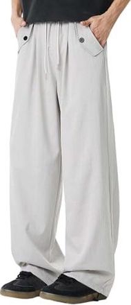 Generic Jogging Homme Pantalon Jogging Homme Pantalon Survetement Homme Confortable Classique - Pantalon &Eacute;t&eacute; Homme Slim Extensible avec Bouton - D&eacute;contract&eacute;, 