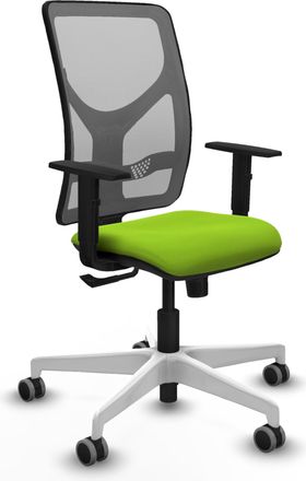 Piqueras y Crespo Schreibtischstuhl mit Gummir&auml;dern, mit 1D-Armlehnen, h&ouml;henverstellbare Lendenwirbelst&uuml;tze, ausgestattet mit 3 Positionen und Schneideschaum, Grau/Pist