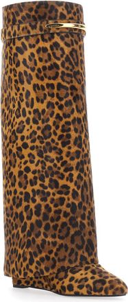 Givenchy Leopard-Print Calf Leather Boot - Brown