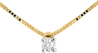 Edenly Diamantcollier Solitär in Gelbgold