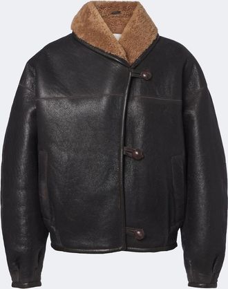 Isabel Marant Jacke Charina aus Leder mit Shearling