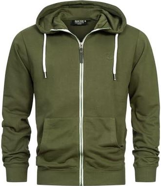 Indicode Hommes INChristos Hoodie | Veste Sweat &agrave; Capuche Army XXL