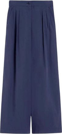 Max Mara Femme, Pantalons, Bleu, Taille: 36 FR Wide Leg Pantalons