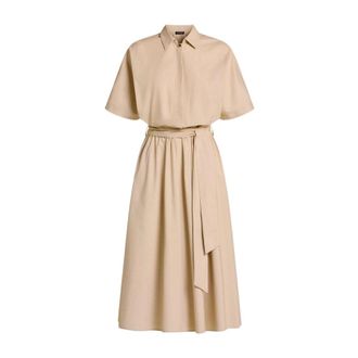 Kiton Kleid mit G&uuml;rtel in der Taille - - Dresses - Damen - Beige - L