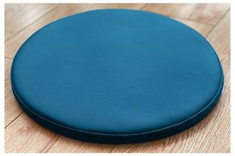 Generic Rundes Leder Stuhlkissen Sitzkissen, Memory-Schaum Barhocker Kissen, rutschfeste Stuhlauflage, Sitzkissen Geeignet for Esszimmer Wohnzimmer(Dark Blue,