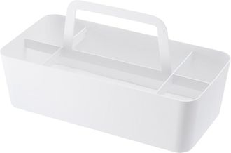 Yamazaki Tableware Yamazaki 2725 TOWER Aufbewahrungsbox, weiß, Stahl/Silikon, minimalistisch, 30 x 15 x 15 cm