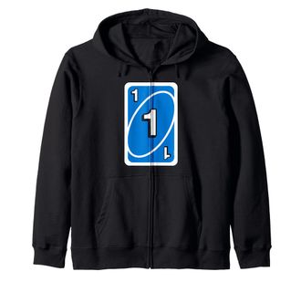 Uno Halloween Blue 1 Karte Kapuzenjacke