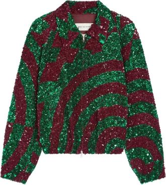 Dries Van Noten Femme, Vestes, Multicolore, Taille: 36 FR Blouson en viscose brod&eacute;e