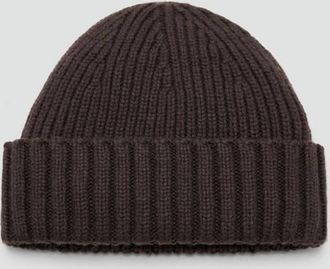 Mango Bonnet en m&eacute;lange de laine c&ocirc;tel&eacute;e chocolat - Homme - Taille unique - MANGO MAN