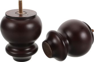 BESPORTBLE 2 Stück Teiliges Massivholz Möbelbeine Stabile Ersatzmöbelfüße mit Montagesatz Robust für Sofa Couchtisch Kommode Sessel Einfache Montage Langlebig un