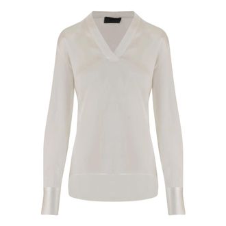 F.it Stretch Seidenbluse - - Blouses & Shirts - Damen - Wei&szlig; - 2XL