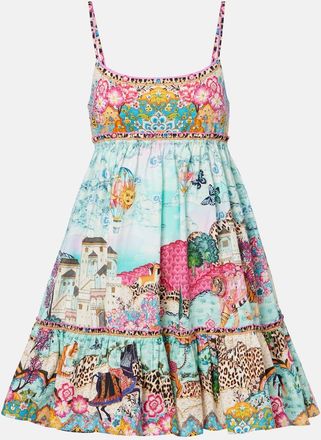 Camilla Bedrucktes Minikleid aus Baumwolle