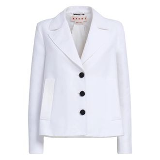 Marni A-Linien Cady Jacke - - Jackets - Damen - Wei&szlig; - XS