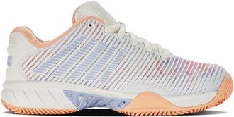K-Swiss Performance Femme Hypercourt Express 2 HB Chaussures de Tennis, Star White/Peach Fuzz/Heather, 37 EU