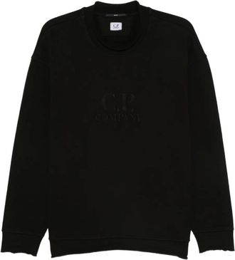 C.P. Company sweat en coton à logo brodé - Noir