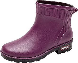 Generic Chaussures caoutchouc pour femme Bottes pluie imperméables antidérapantes en unisexes sécurité de qualité Facile désinfecter Isolation thermique hiver