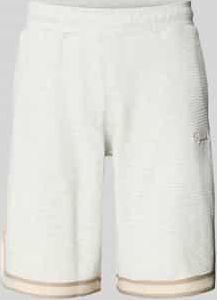 Pegador Shorts mit Strukturmuster und Label-Stitching