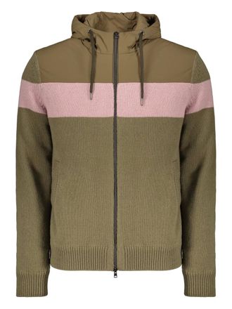 Herno Gestreifter Hoodie - Gr&uuml;n