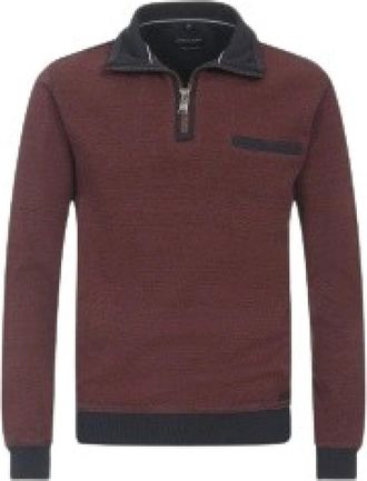 Casamoda Sweatshirt mit durchgehendem Rei&szlig;verschluss - - Sweatshirts & Hoodies - Herren - Rot - M