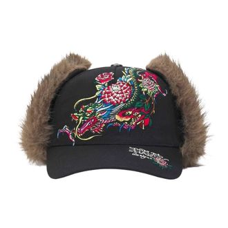 Ed Hardy Casquette Trucker 5 Panneaux Dragon Crawling - unisex - Accessoires - Noir - Taille: ONE Size